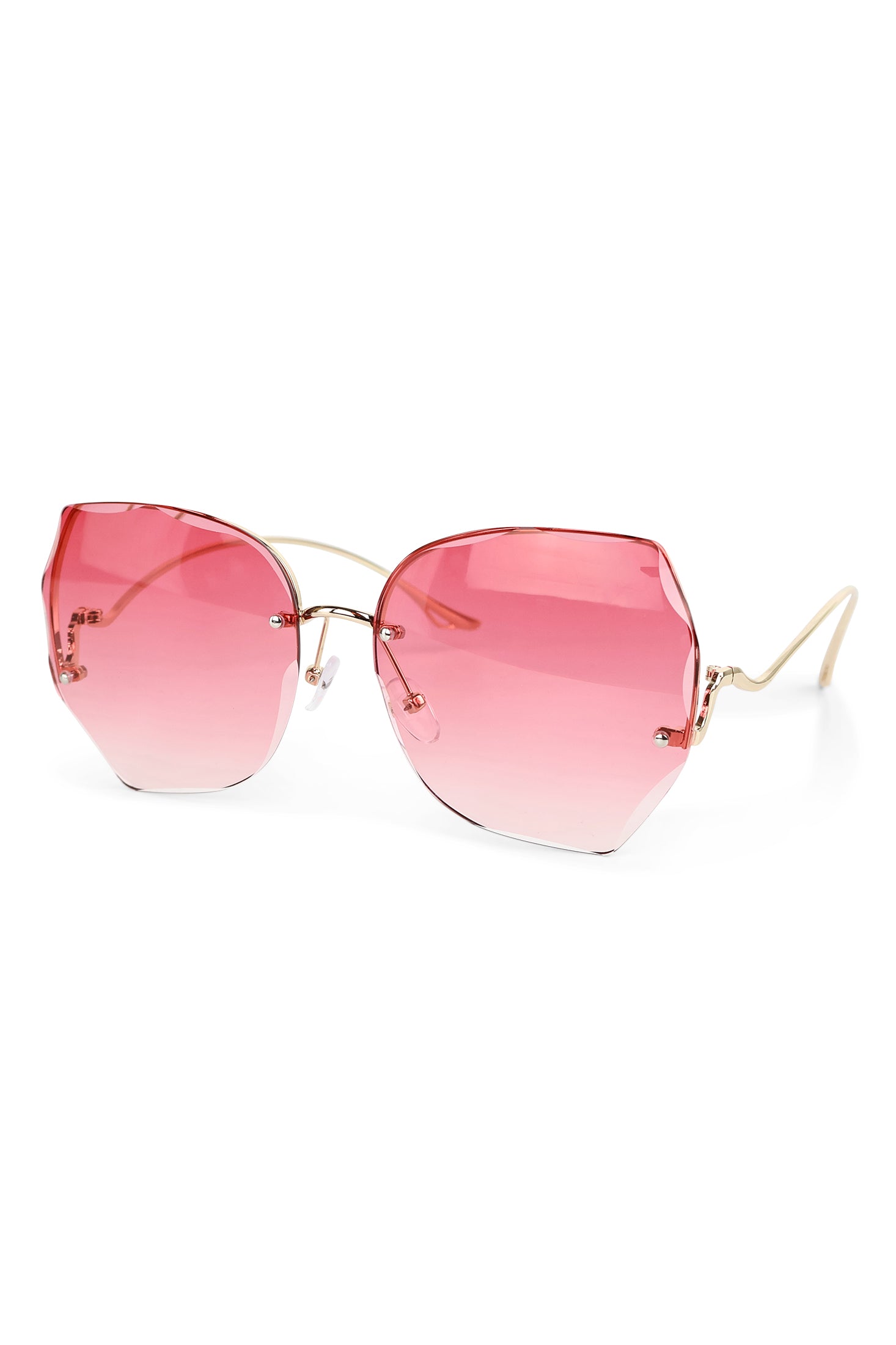 Wave Cut Rimless Gradient Sunglasses – Trashy Diva