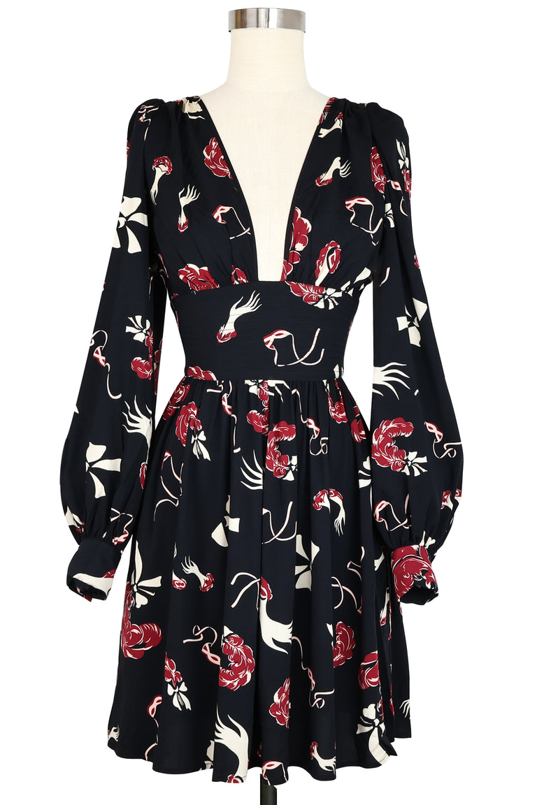 Deep Cut Bianca Mini Dress - Midnight Slap and Tickle - Final Sale ...