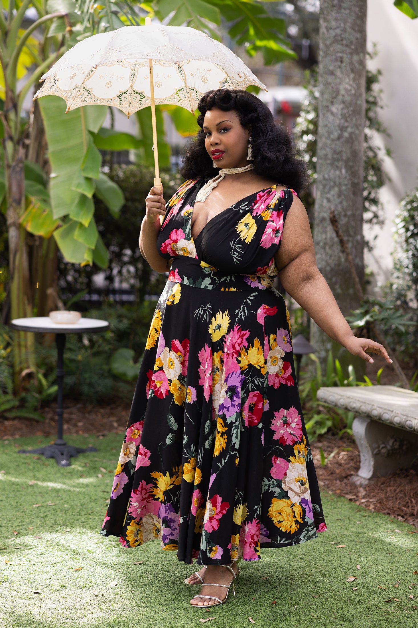 Long Obi Dress - Museum Floral - Sale – Trashy Diva