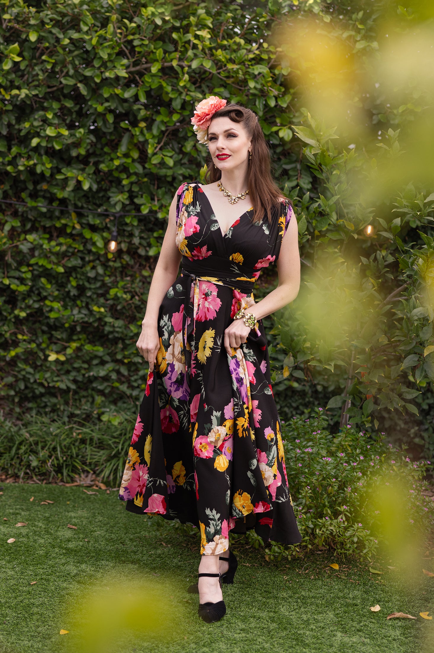 Long Obi Dress - Museum Floral - Final Sale – Trashy Diva