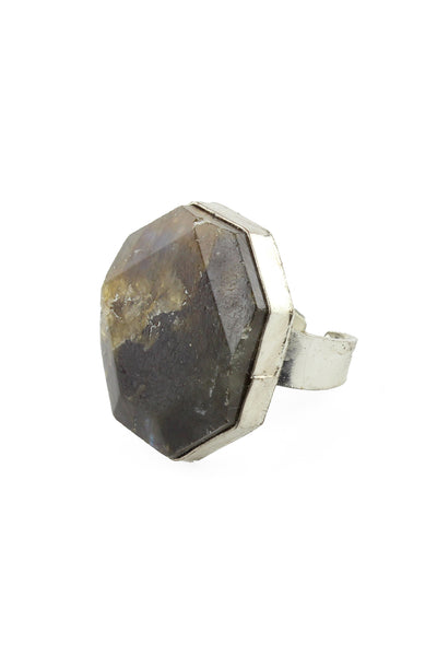 Adventurine Faceted Ring