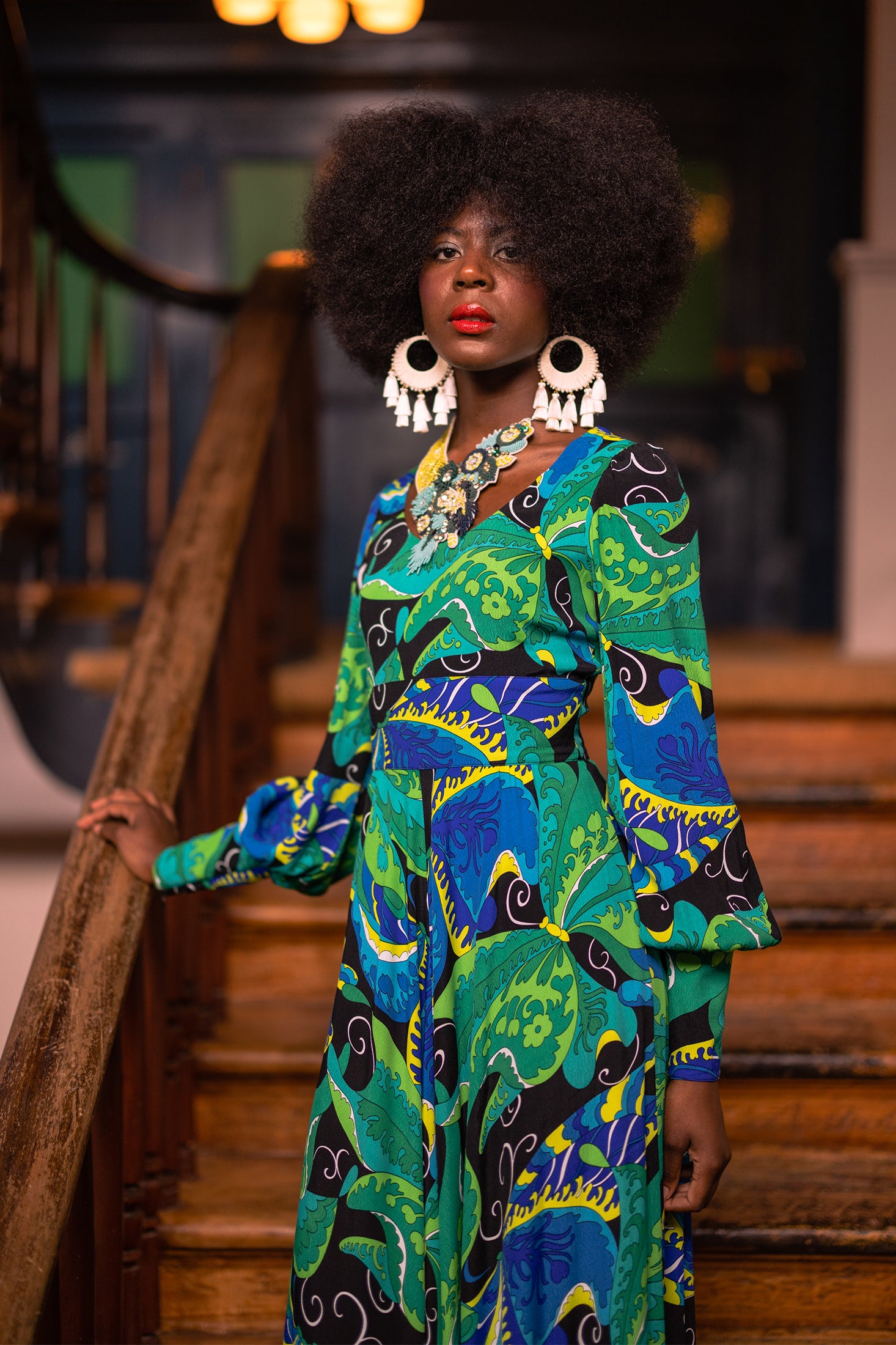 Tuesday Long Dress - Psychedelic Butterflies - Final Sale